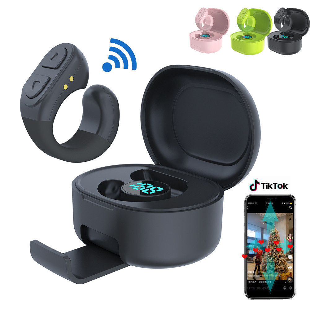 Jual For Tiktok Fingertip Remote Scrolling Ring Wireless Camera Shutter ...
