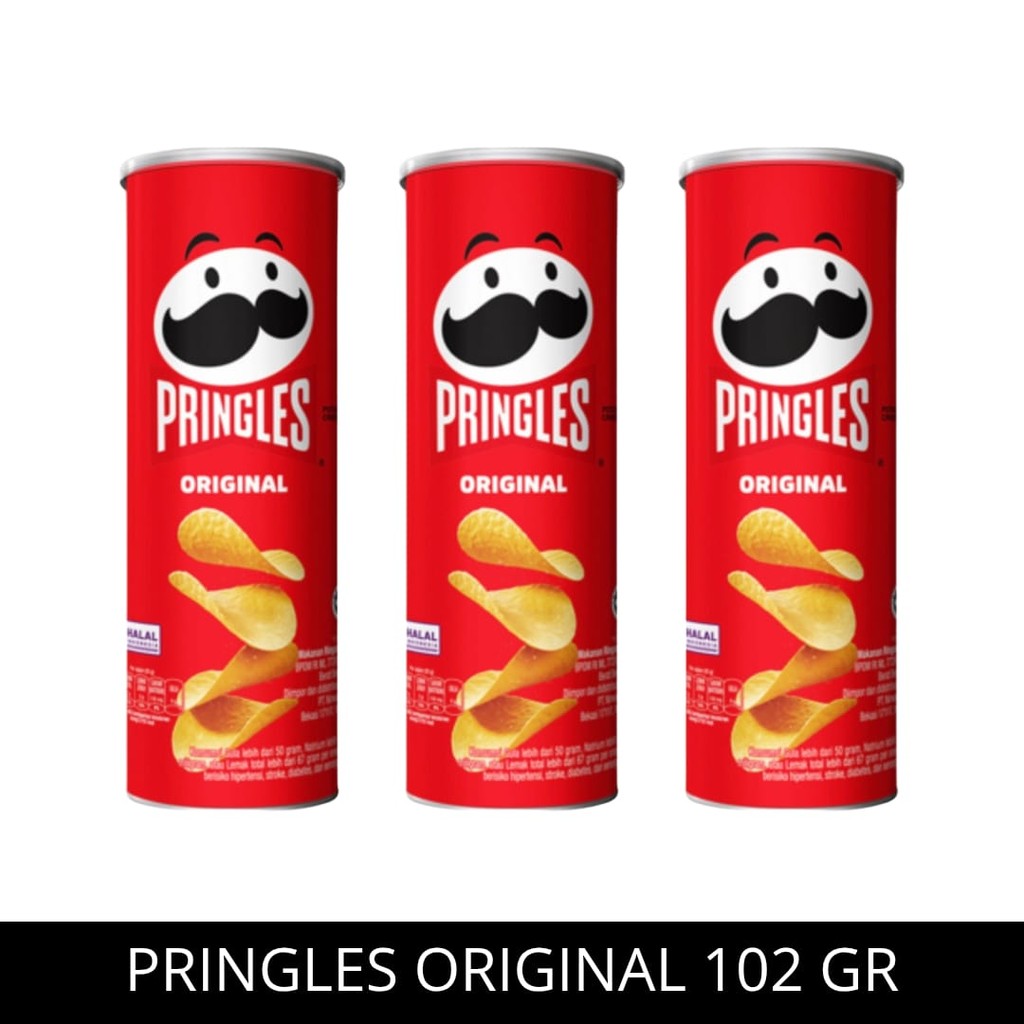 Jual Pringles Original Potato Chips 102 gr - Keripik Kentang Asli ...