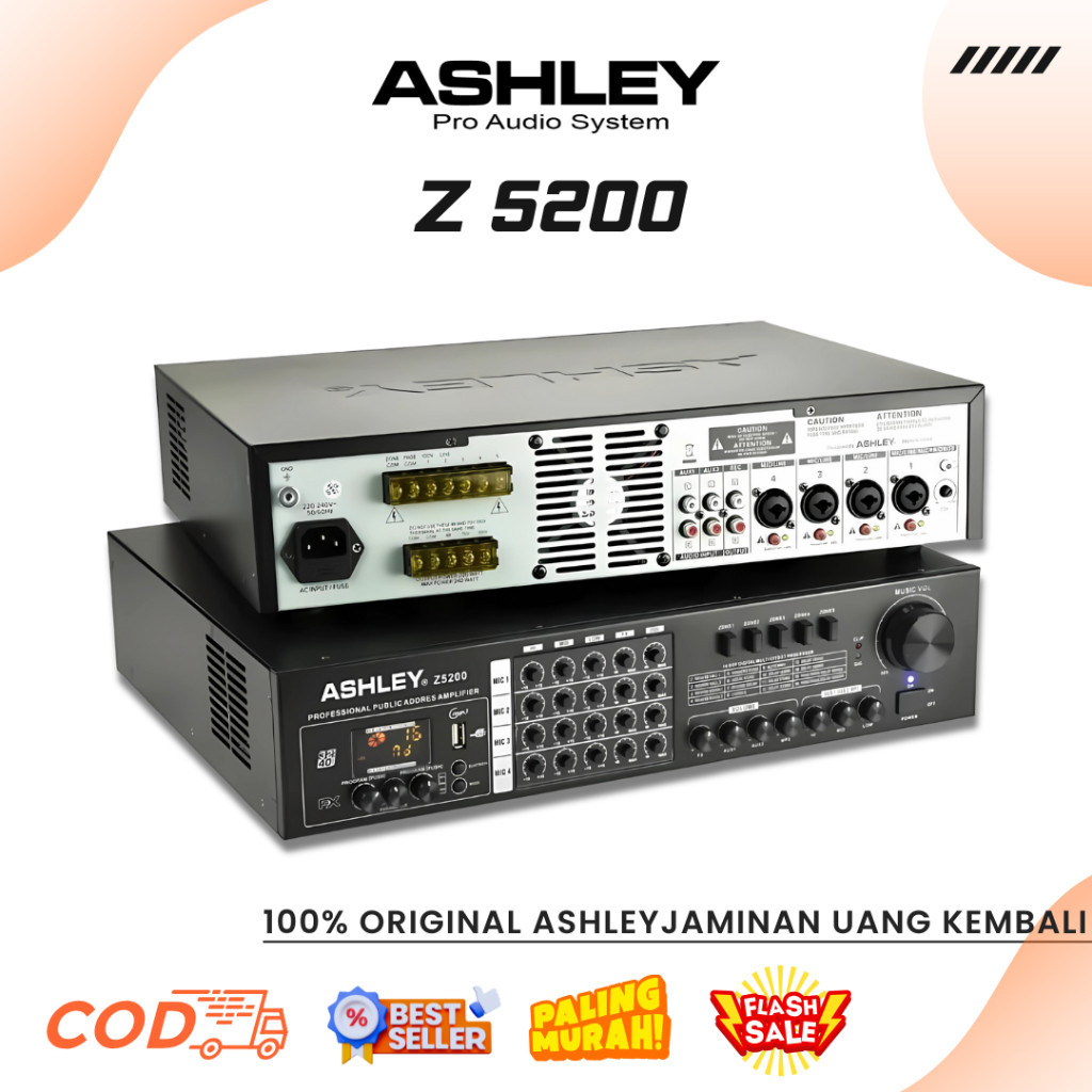 Jual Ampli Toa Ashley Z 5200 Professional Public Addres Amplifier With ...