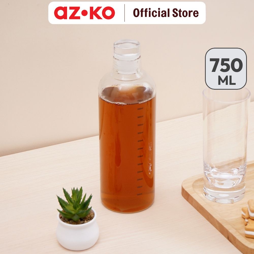 Jual AZKO Culinart Botol Kaca Borosilicate 750 ml Transparan Wadah Air ...