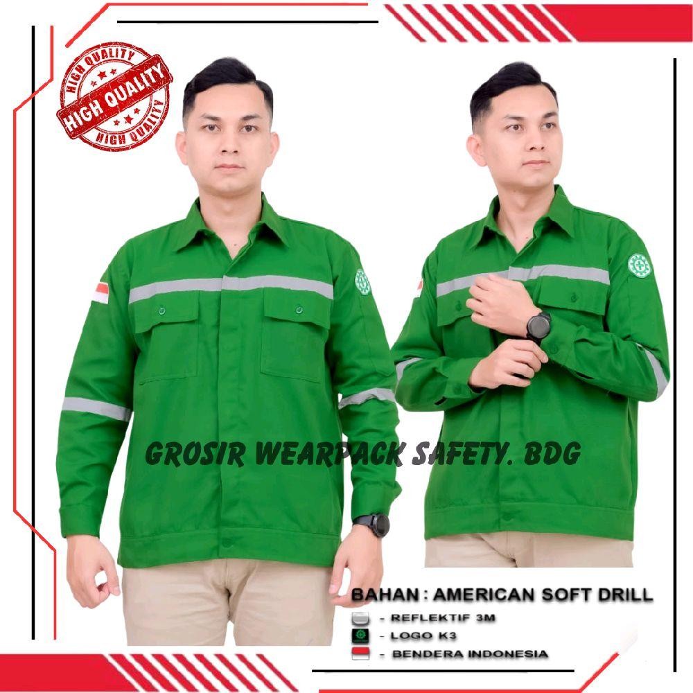 Jual Kemeja Wearpack Safety Warna Hijau P3K Seragam Kerja Baju Atasan ...