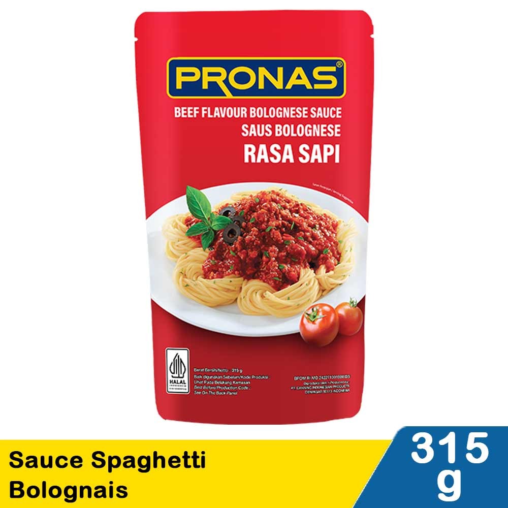 Jual PRONAS SAUCE SPAGHETTI BOLOGNESE SAPI 350/315g | Shopee Indonesia