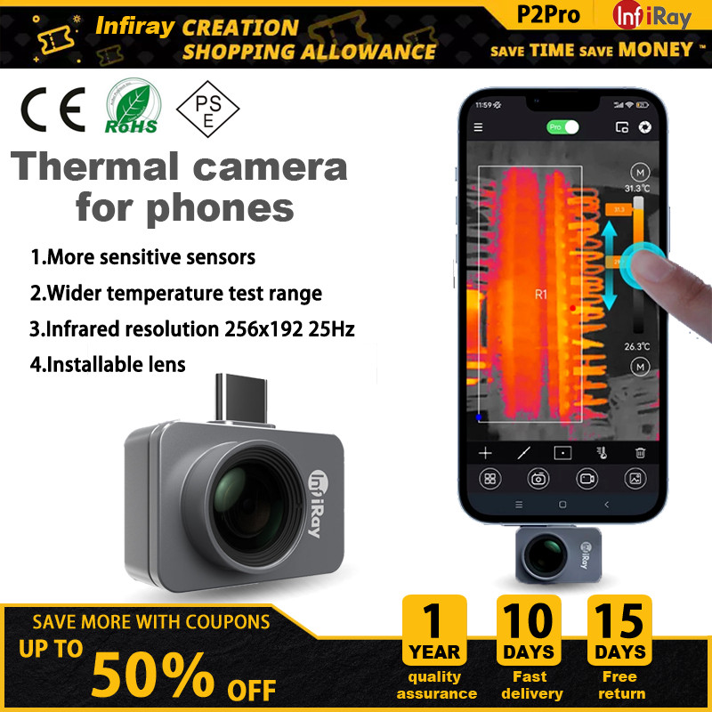 Jual InfiRay P2 Pro Thermal Imager For Phone 256x192 25Hz PCB Circuit ...
