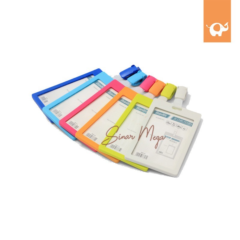 Jual Bantex ID CARD Holder With "CLIP" Name Tag Plastik Potrait+Clip ...