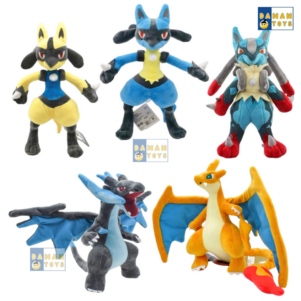 Jual TAM.ZAM Boneka Pokemon Mega Charizard X Lucario Shiny Luca ...