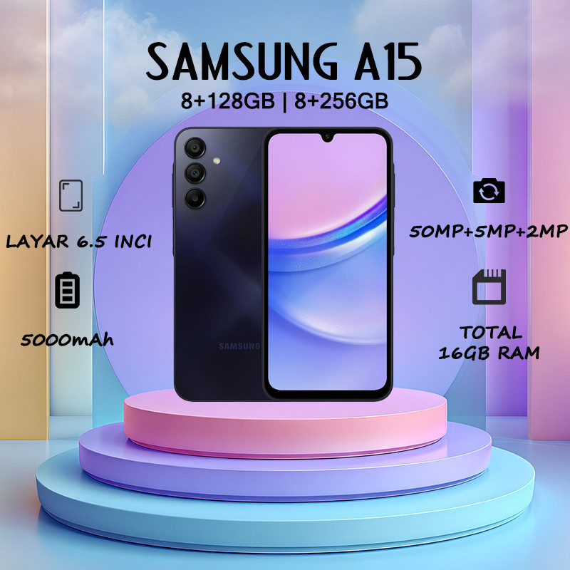 Jual SAMSUNG GALAXY A15 5G - HITAM (8/256GB)(8/128GB) NEW ORIGINAL ...
