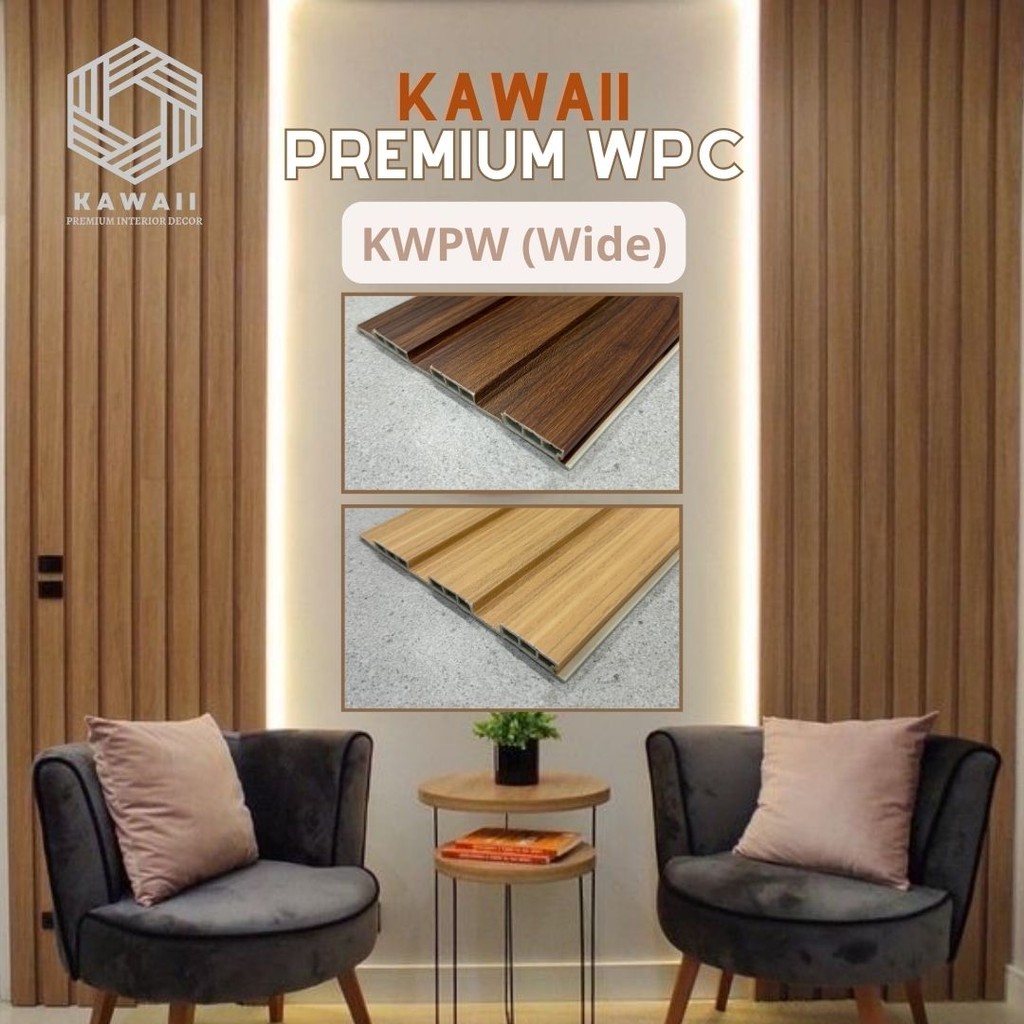 Jual Kawaii WPC Wall Panel 3 Kisi Wide Ukuran 2,9m x 20,5cm Desain ...