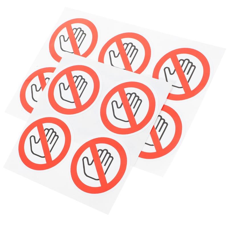 Jual 10pcs Do Not Touch Sticker Do Not Use Hand Signs Self Adhesive ...