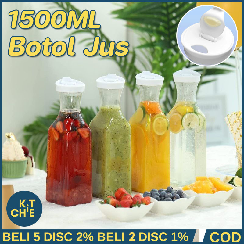 Jual KC 1500ML Botol Jus Kendi Jus Plastik Tutup Ketel Dingin Yang ...