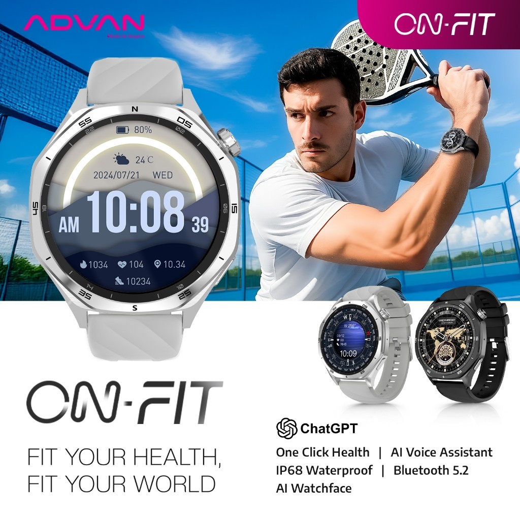 Jual [NEW LAUNCH] ADVAN Smartwatch On Fit | Jam Tangan Pintar 1.53 ...