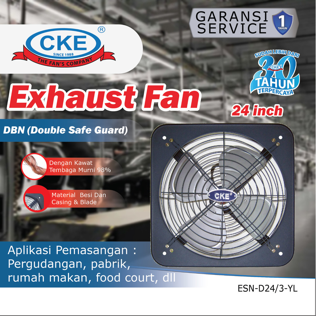 Jual Exhaust Fan CKE Standard DBN 24 Inch 380V INDUSTRI Rumah Toilet ...