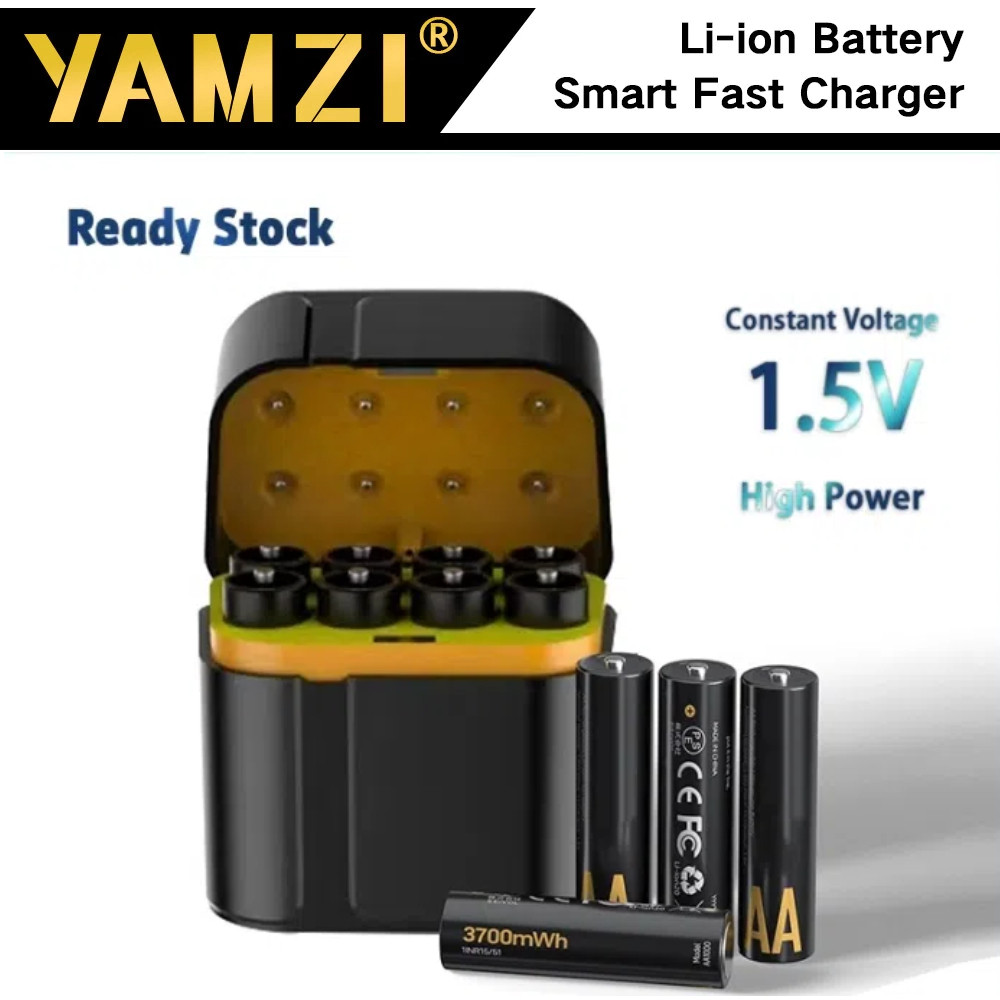 Jual Baterai Lithium Isi Ulang YAMZI 1.5V 3700mAh AA dan 1300mAh AAA ...