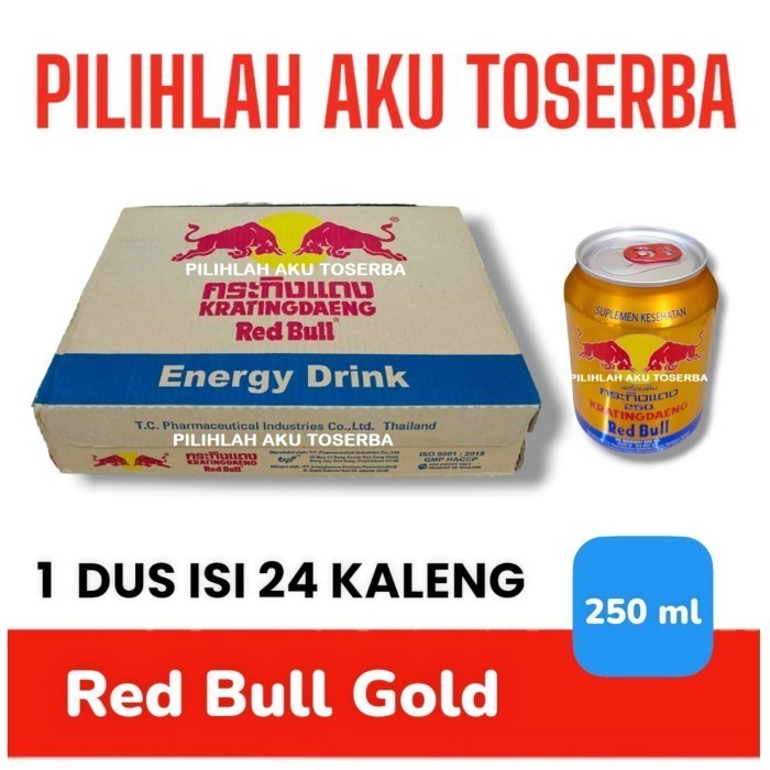 Jual RED BULL GOLD Energy Drink 250 ml Kratingdaeng KALENG - ( HARGA 1 ...
