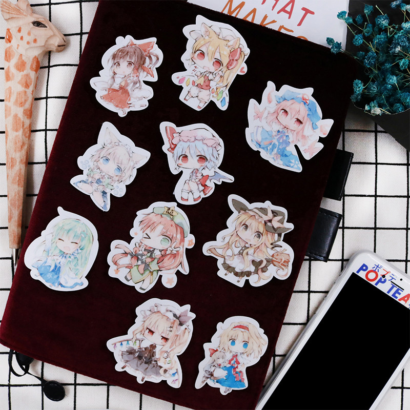 Jual 21pcs/lot Touhou Project Sticker DIY Fumo Pattern Reimu Marisa ...