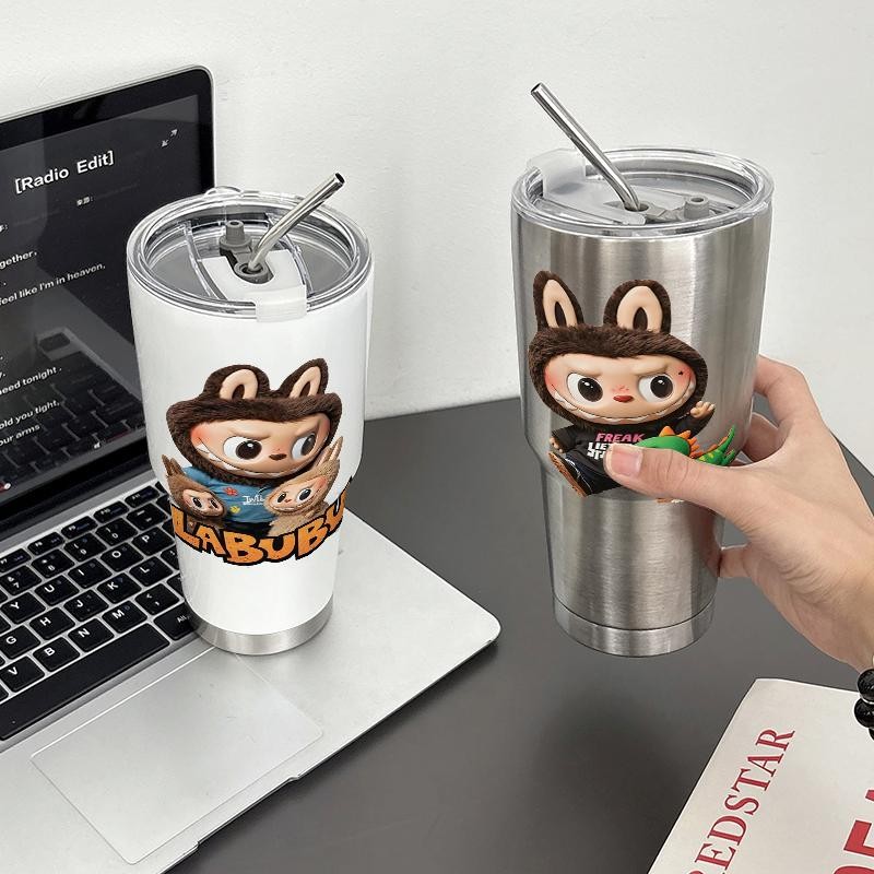 Jual Labubu Cartoon Tumbler Stainless Steel CUP 900 MLTermos Kopi Gelas ...