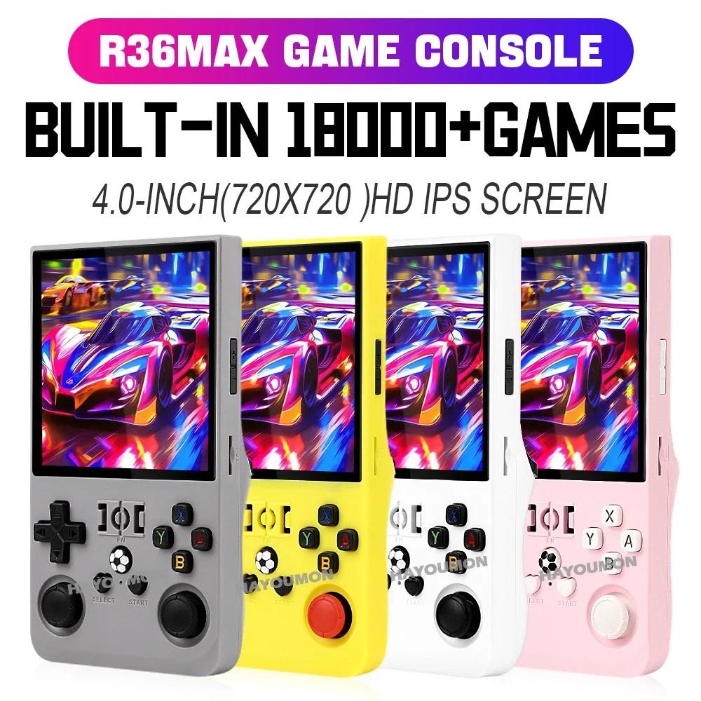 Jual R36 Max Gray Handheld Gaming Player 4" IPS Screen Open Source ...