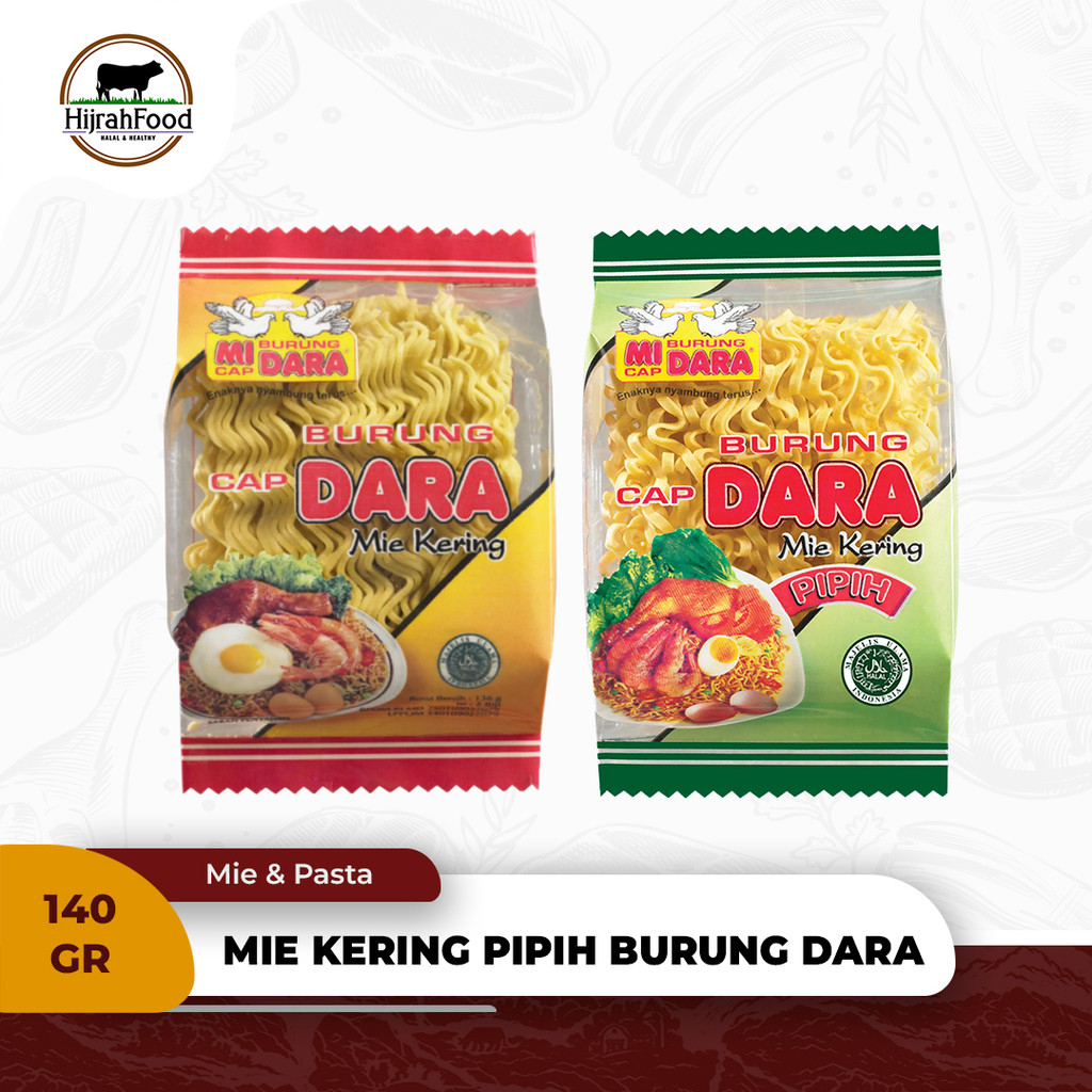 Jual Mie Kering Cap Burung Dara Original / Pipih - 140 gram | Shopee ...