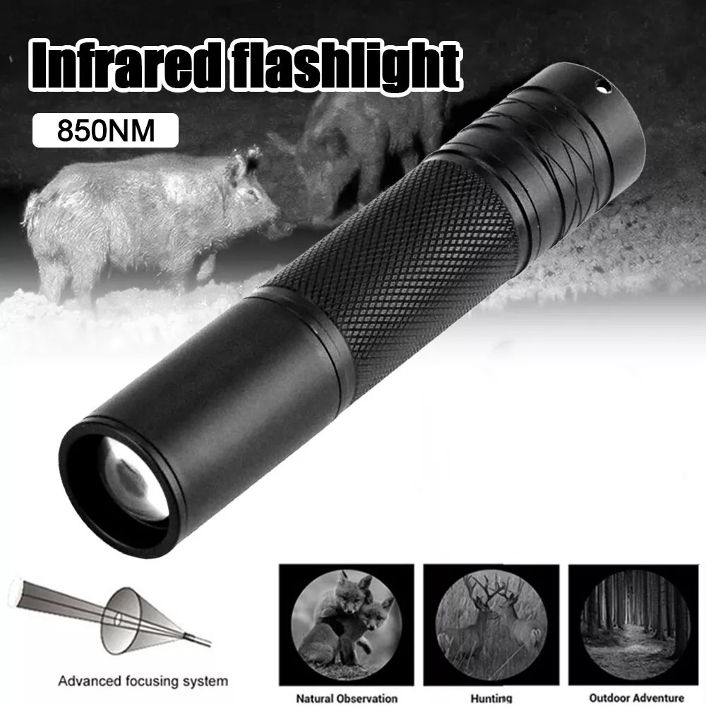 Jual Senter Infrared 850nm Zoom Teleskopik Lensa Kaca 23mm Cahaya Fokus ...