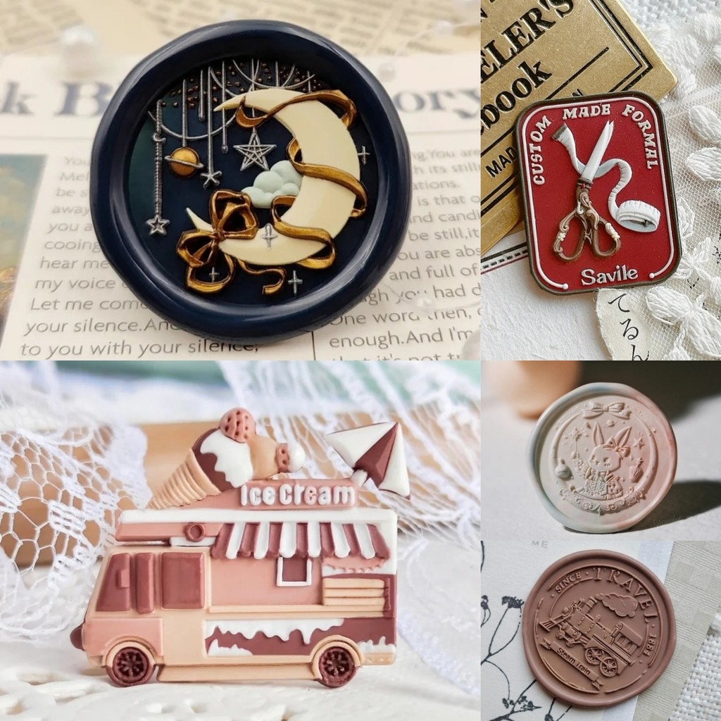 Jual 2024 New Fire Seal Cute Seal Head Sculptured Ice Cream Butterfly ...