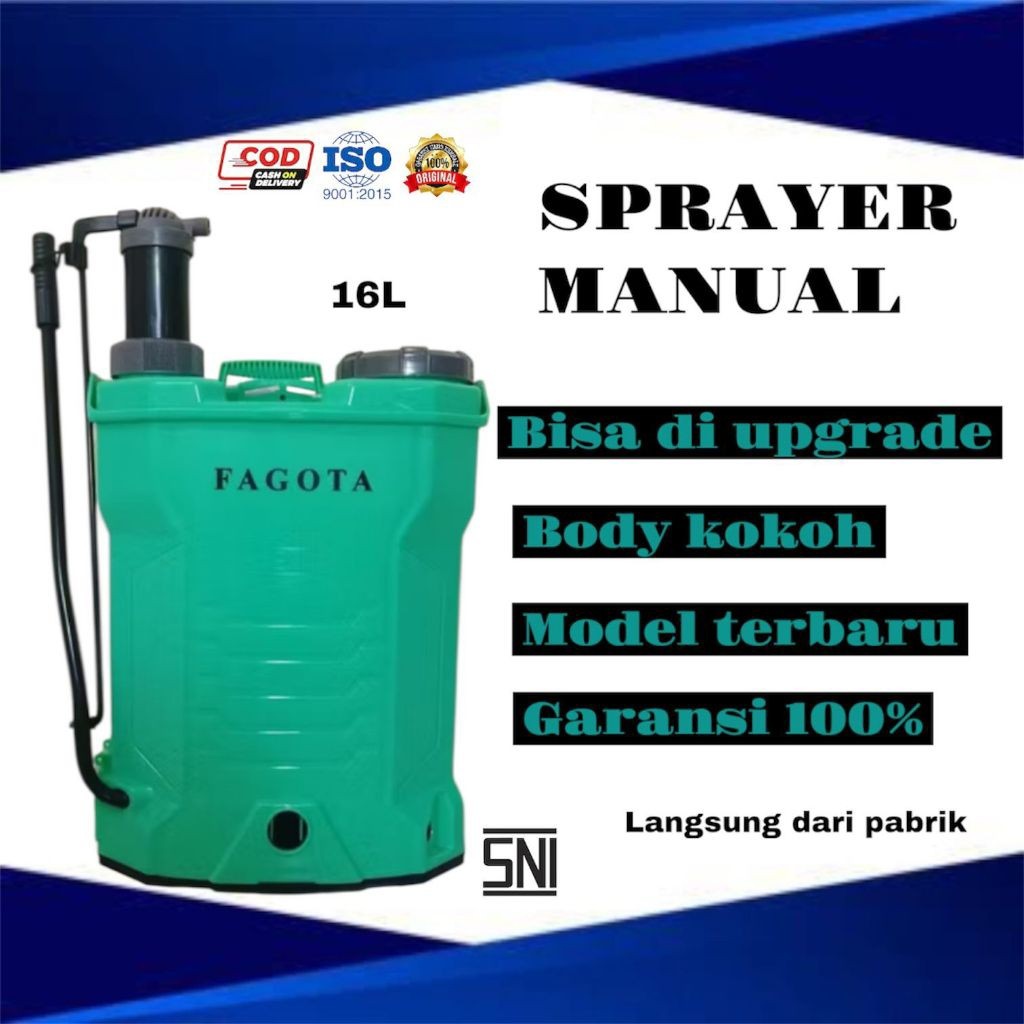 Jual FAGOTA Pompa Sprayer Semprotan Tanaman Manual Tangki 16 Liter ...