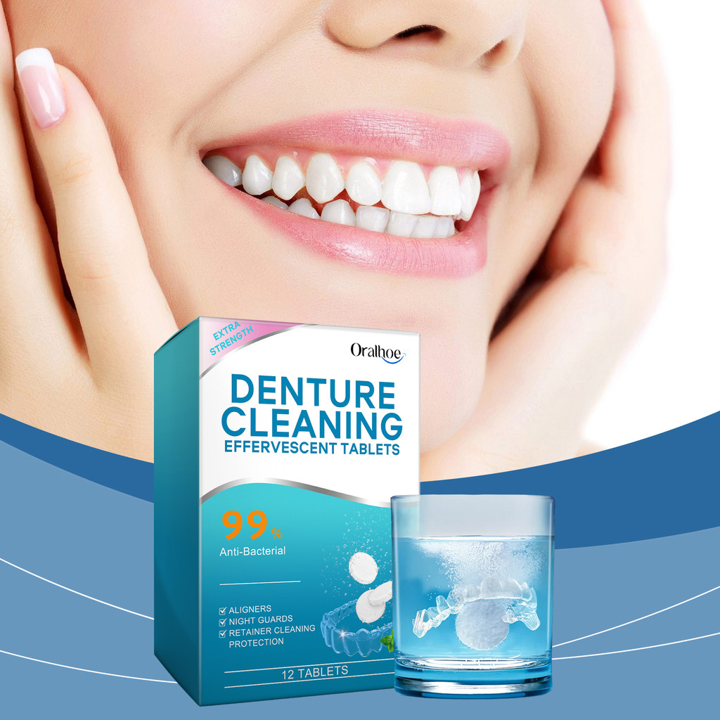 Jual Denture Cleaning Effervescent Tablets - Gentle Cleaning for ...