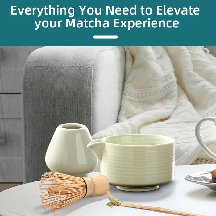 Jual Dreamburgh Matcha Set Chawan Chasen Stand Chashaku Ceramic 500ml 4 ...