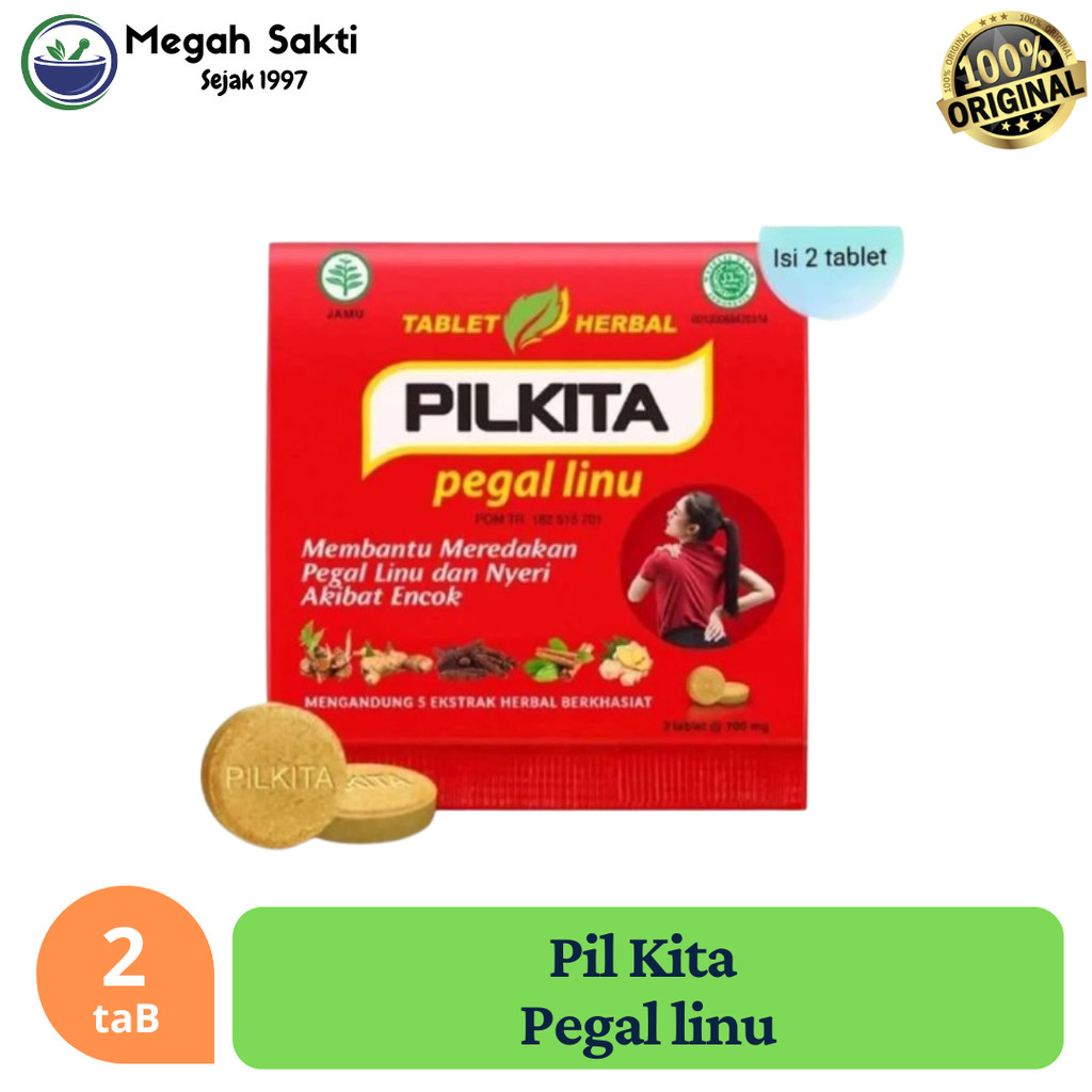 Jual Megah Sakti - Pil Kita Pegal Linu Strip 2 taB | Pereda Pegal linu ...