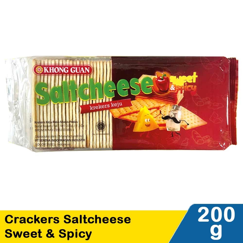 Jual KHONG GUAN CRACKERS SALTCHEESE SWEET & SPICY 200g | Shopee Indonesia
