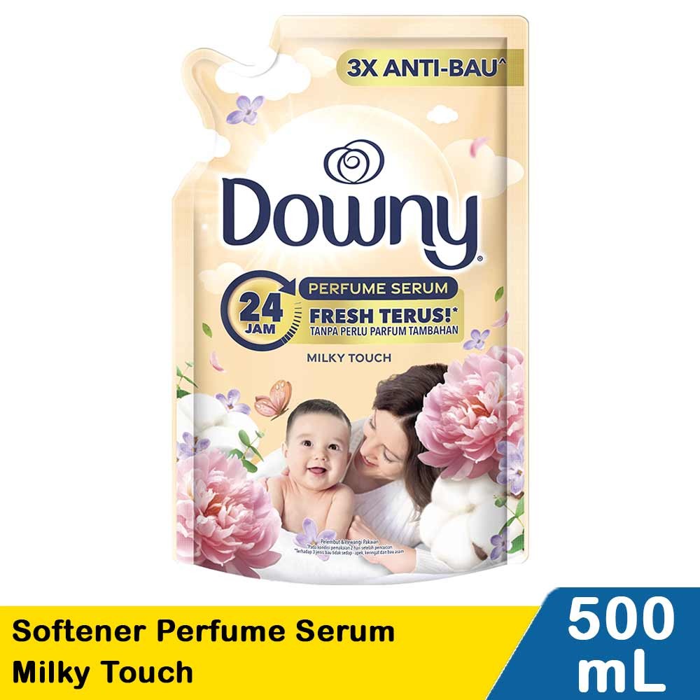 Jual DOWNY SOFTENER PERFUME SERUM MILKY TOUCH 500mL | Shopee Indonesia