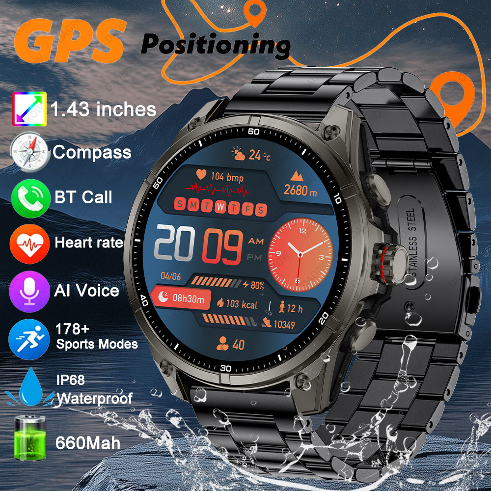 Jual 2025 New For Huawei GPS Smart Watch Men 466*466 AMOLED HD Precise ...