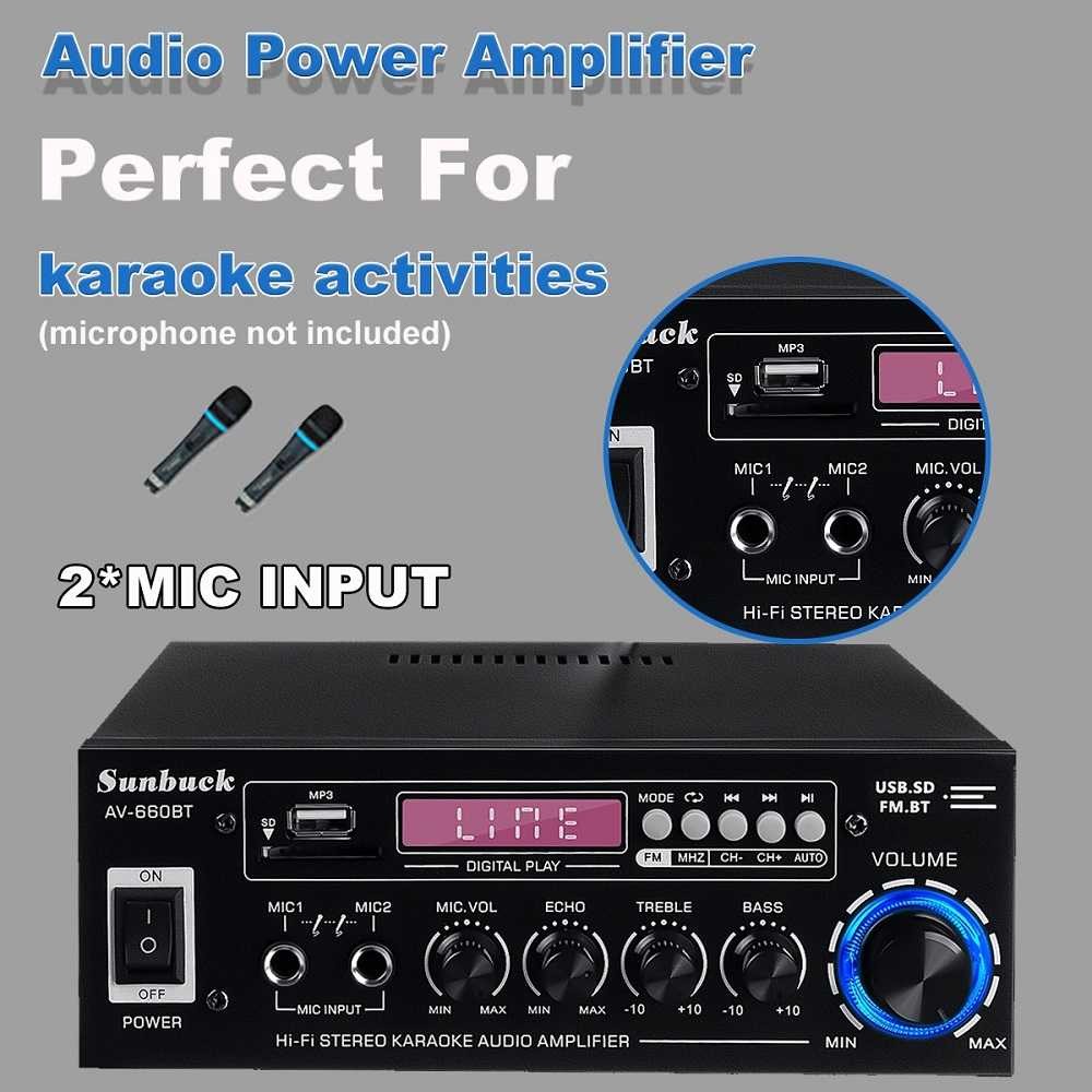 Jual Sunbuck Amplifier Audio Bluetooth 5.0 DAC 2 Ch Remote 2000W - AV ...