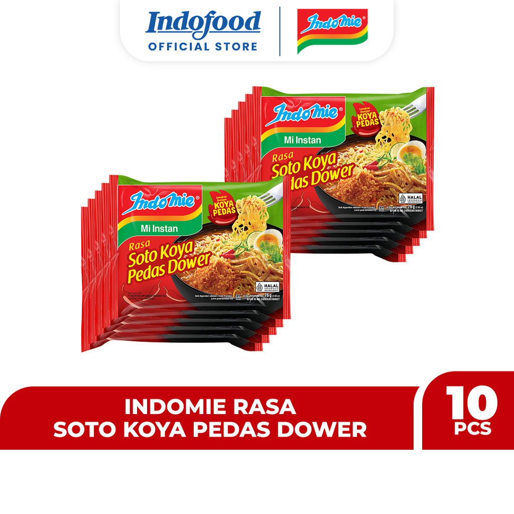 Jual 10 PCS - Indomie Rasa Soto Koya Pedas Dower 76 Gr | Shopee Indonesia