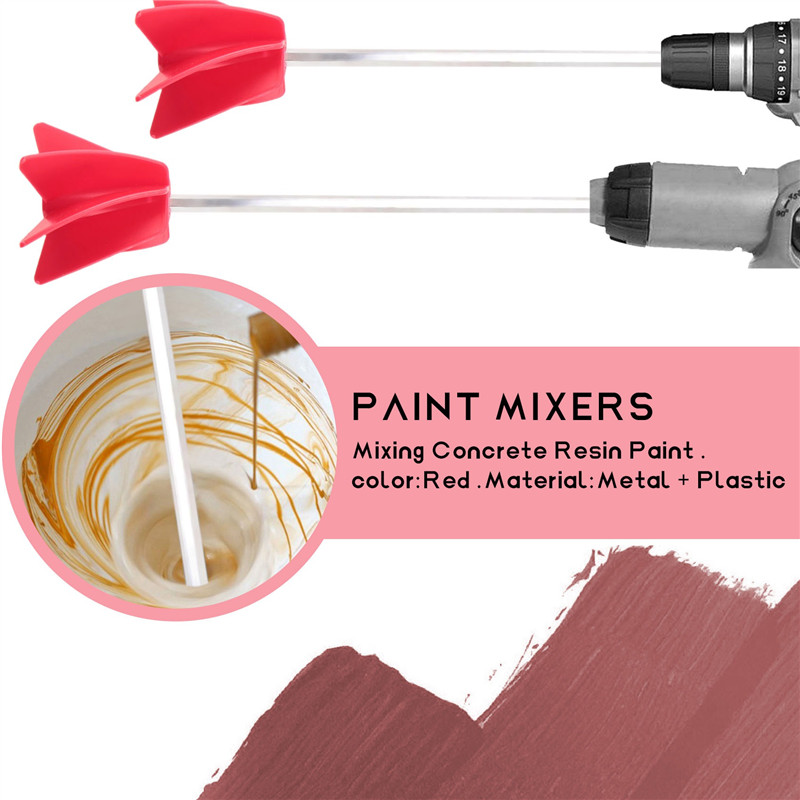 Jual BABZ-3Pcs Paint Mixer Drill Attachment, Paint Mixer For Drill ...