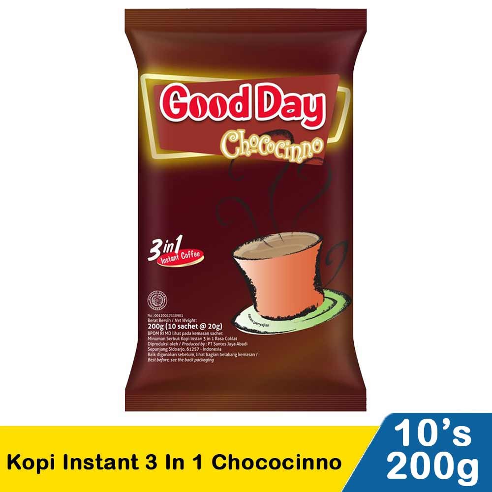 Jual GOOD DAY KOPI INSTANT 3 IN 1 CHOCOCINNO 10x20g | Shopee Indonesia