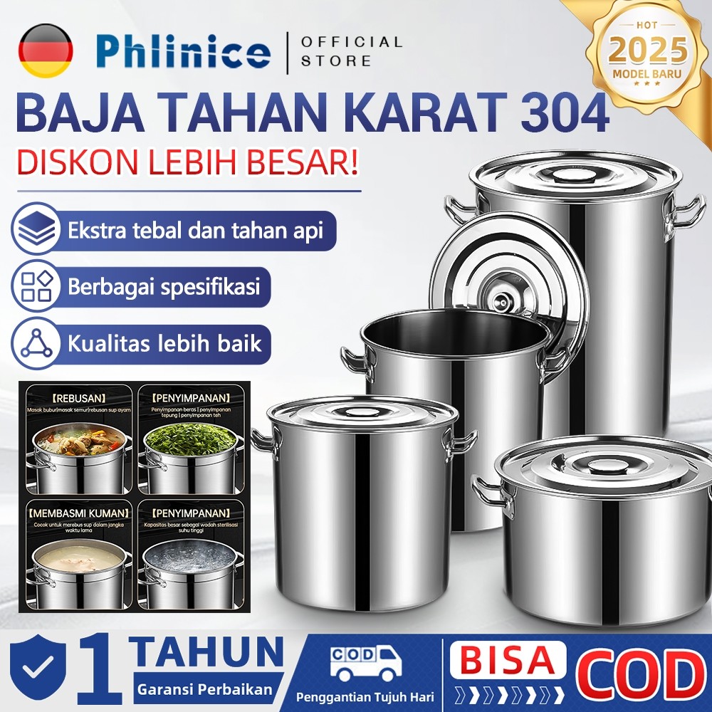 Jual SIXSHOP Phlinice Panci Dandang Stainless Steel Tebal Panci Bakso ...