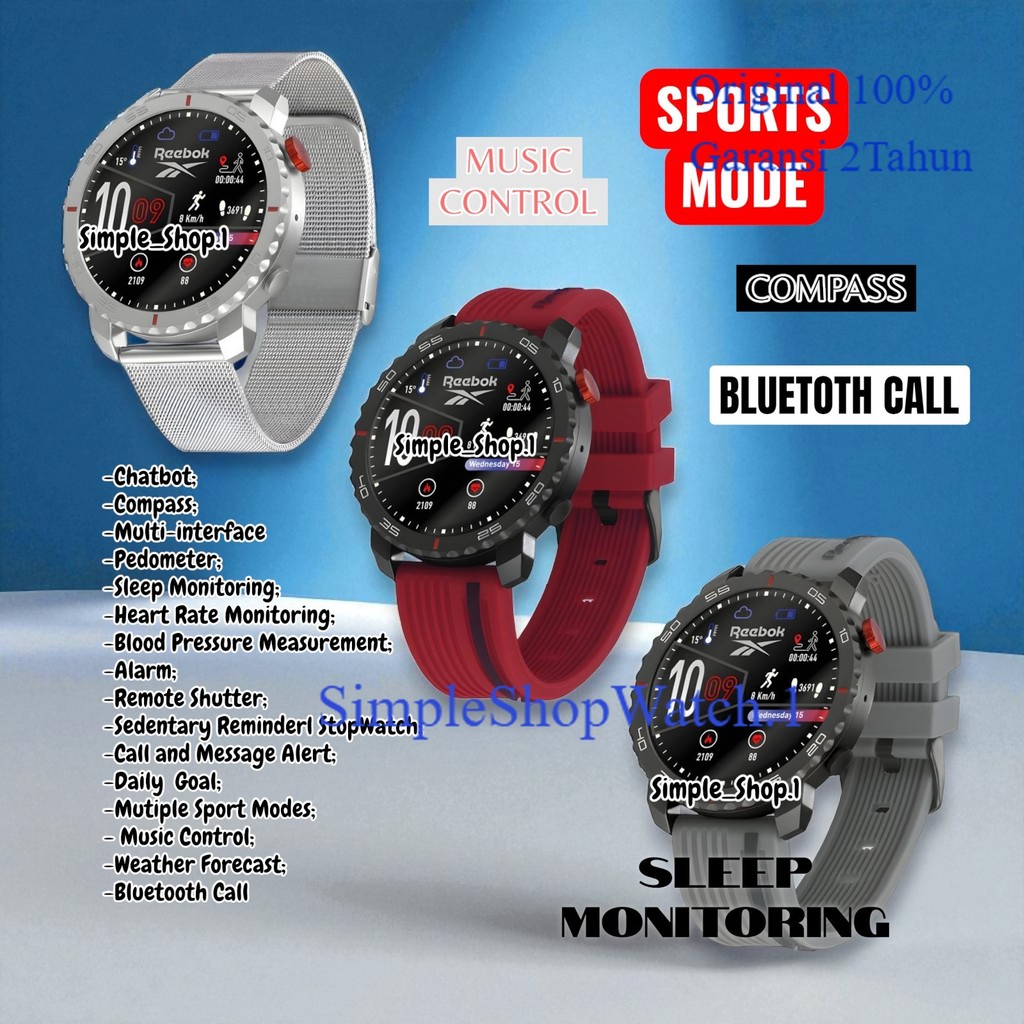 Jual Original 100%!! Jam Tangan SmartWatch Reebok CHAMP RV-CMF-G0-ABIR ...