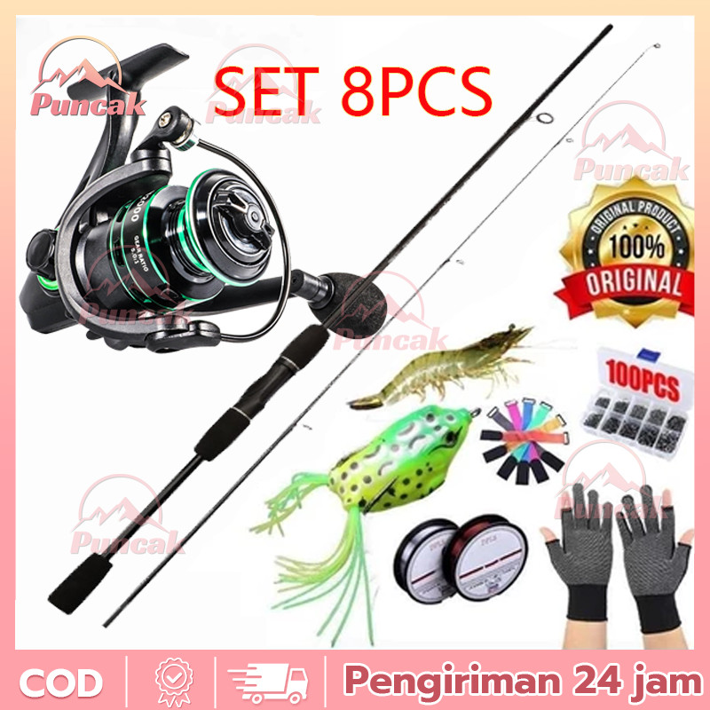 Jual PUNCAK 8pcs set Joran Pancing Set Dengan Bahan Serat Karbon ...