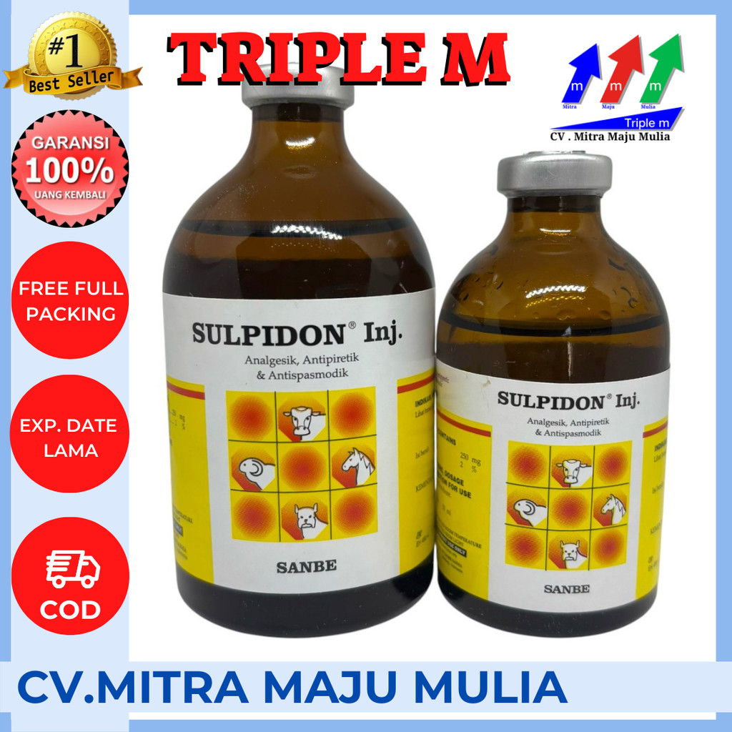 Jual SULPIDON 100 ml SANBE - Obat Pereda Sakit Hewan SANBE | Shopee ...