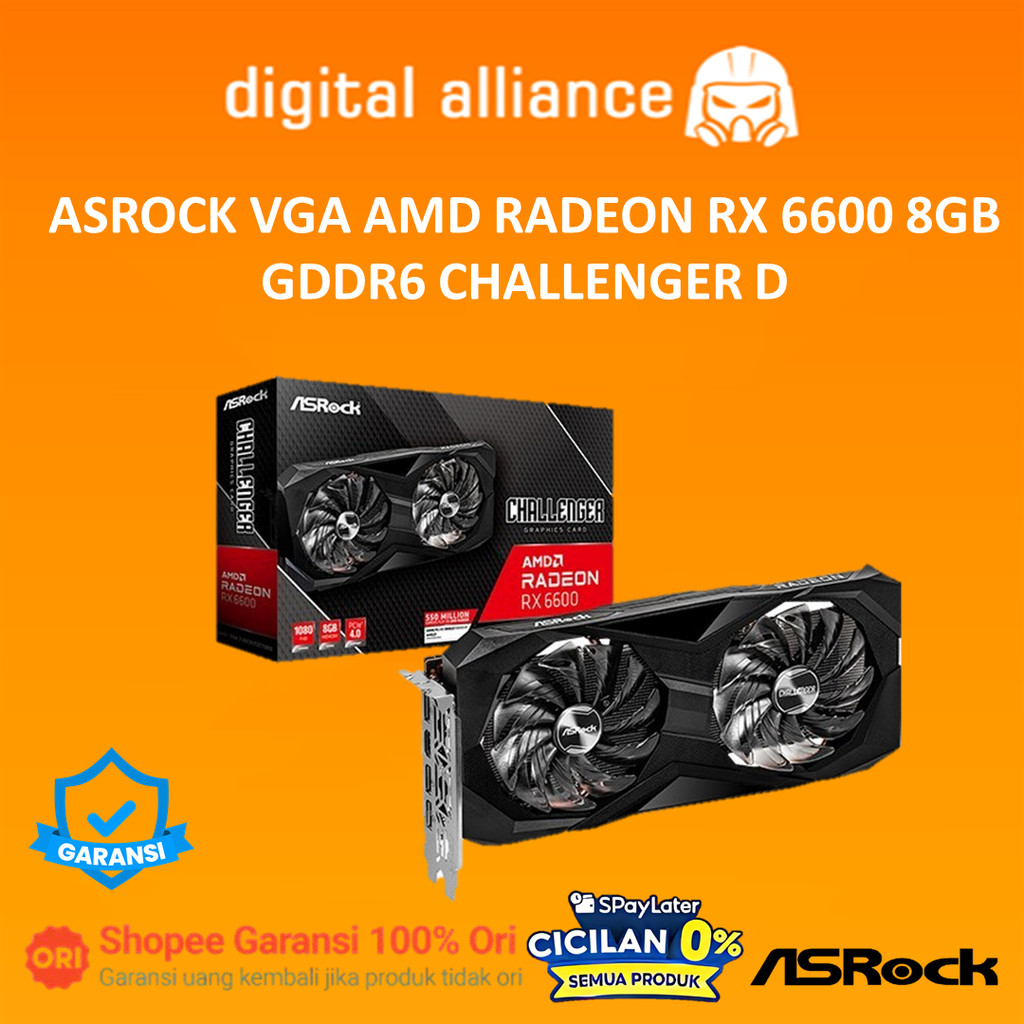Jual ASROCK VGA AMD RADEON RX 6600 8GB GDDR6 CHALLENGER D | Shopee ...