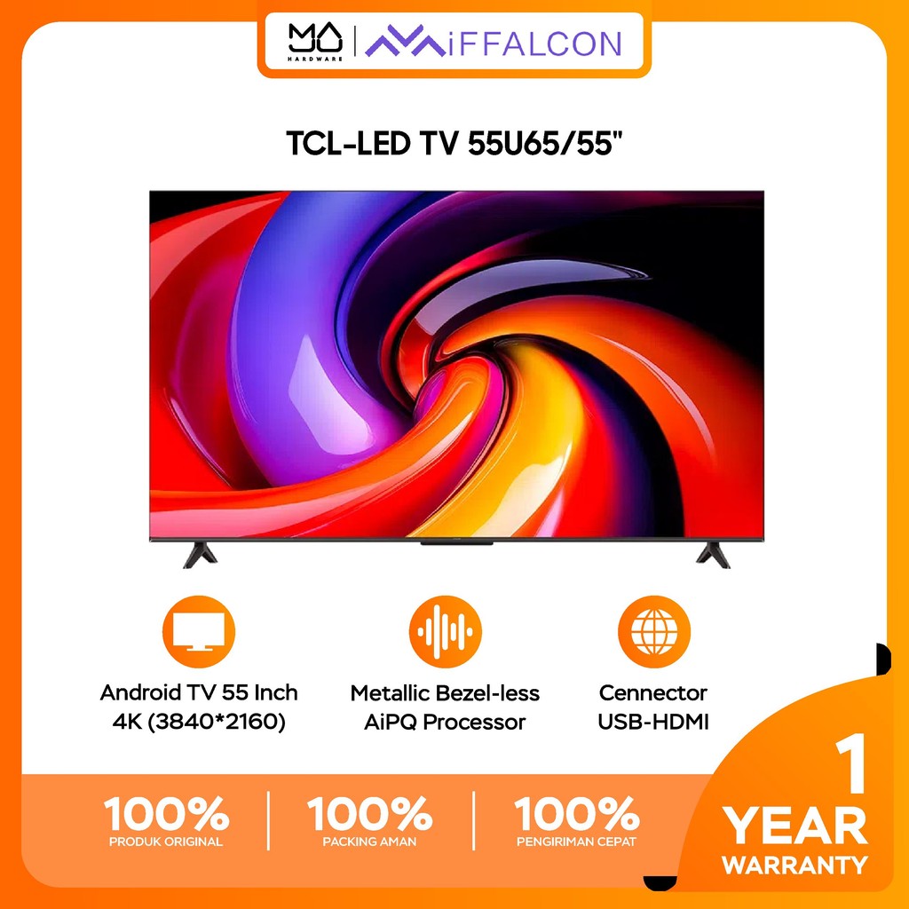 Jual iFFALCON by TCL 55 inch U65 Series Google TV (Android 12) Smart ...