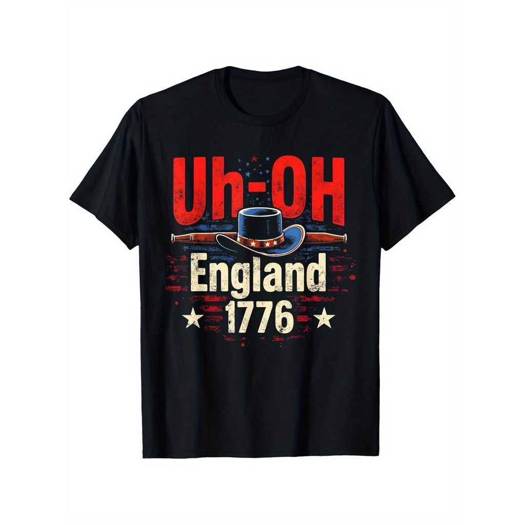 Jual Kaos Pria Uh-Oh England 1776 Retro Revolusi - Kaos Kemerdekaan ...