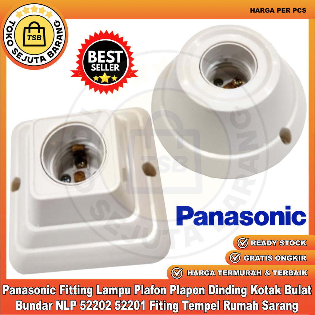 Jual Panasonic Fitting Lampu Fiting Tempel Rumah Plafon Plapon Dinding ...