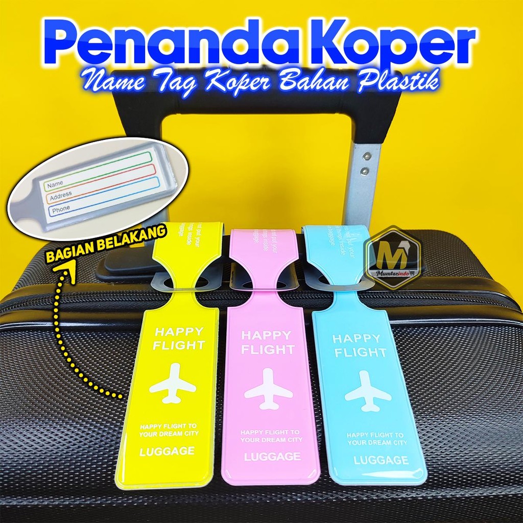 Jual Name Tag Penanda Koper Label Nama / Travel Name Tag Koper / Name ...