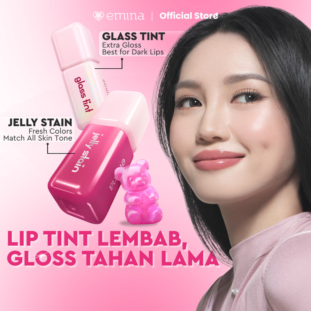 Jual MFI - Emina Glass Tint Lip Tint Korea Glossy 3 gr | Ringan ...