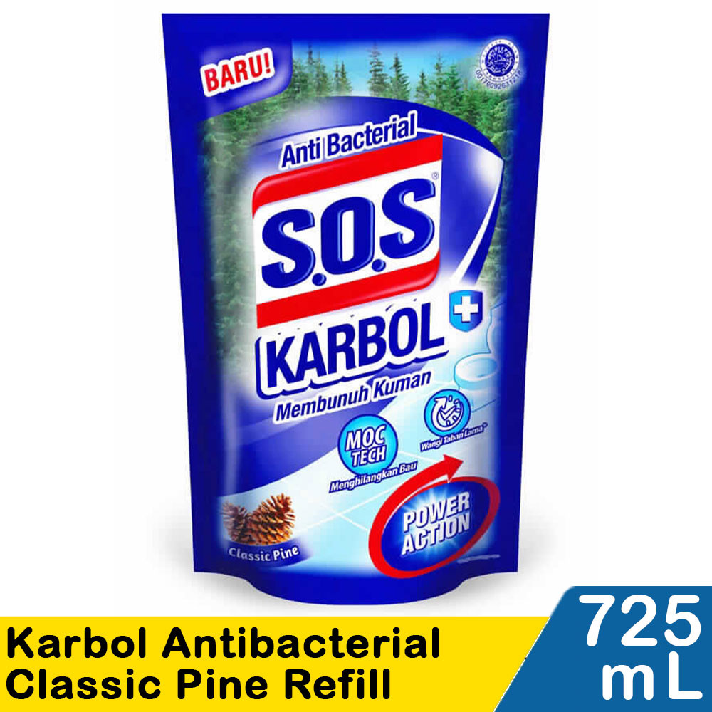 Jual SOS KARBOL WANGI ANTIBACTERIAL REF CLASSIC PINE 750/725mL | Shopee ...
