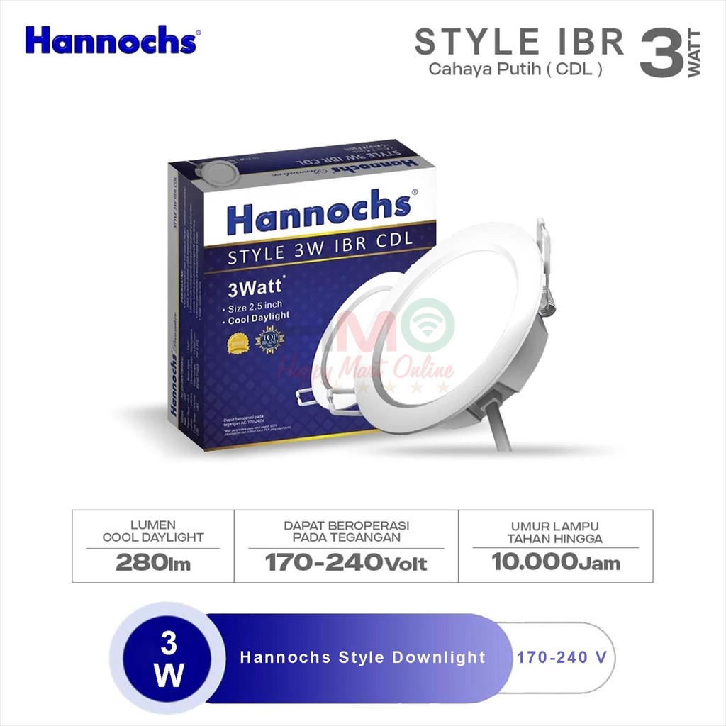 Jual Hannochs Style Lampu Downlight Downled LED Body Slim Elegant Tipis ...