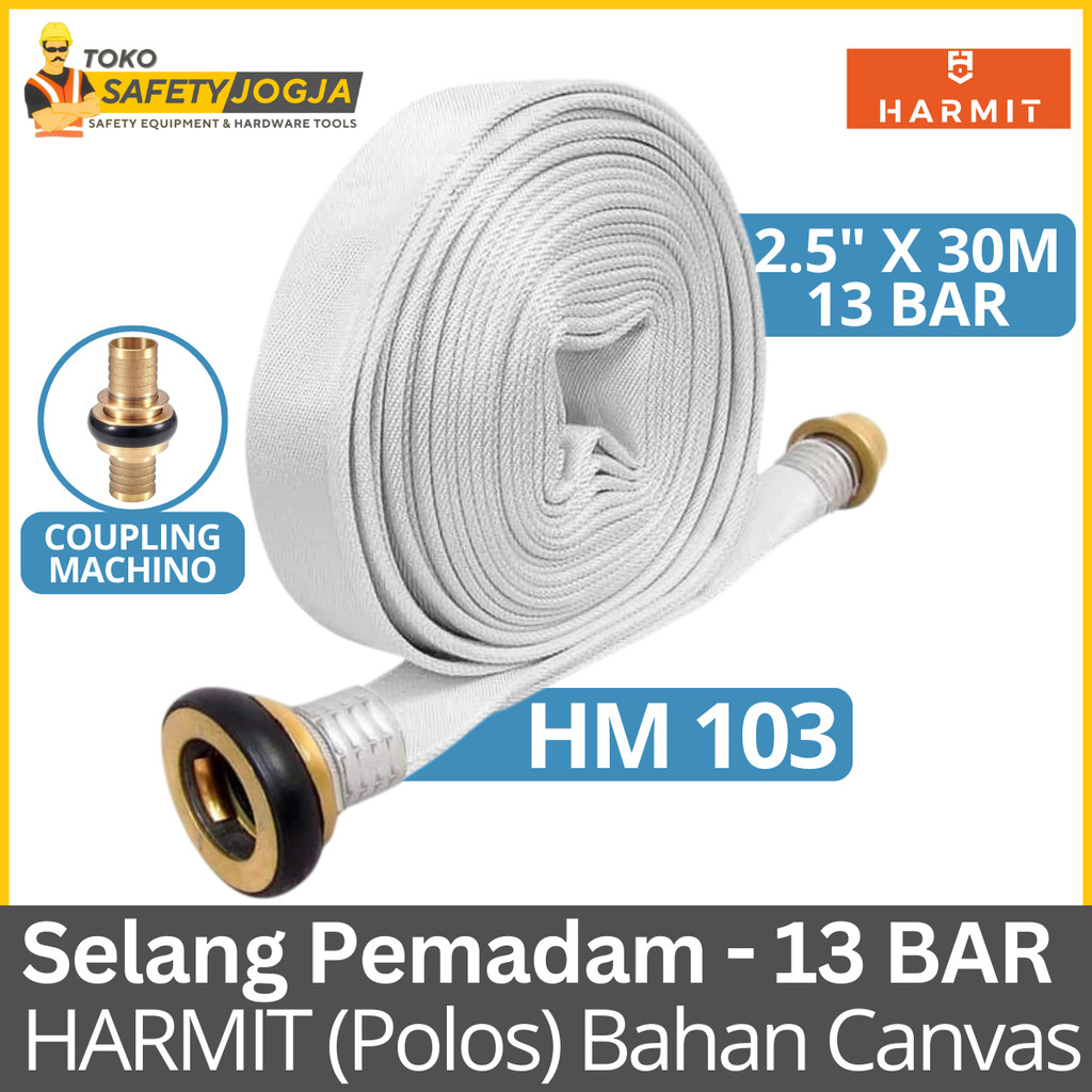 Jual Selang Hydrant Pemadam Fire Hose Kanvas 13BAR 2.5" inch x 30 Meter ...