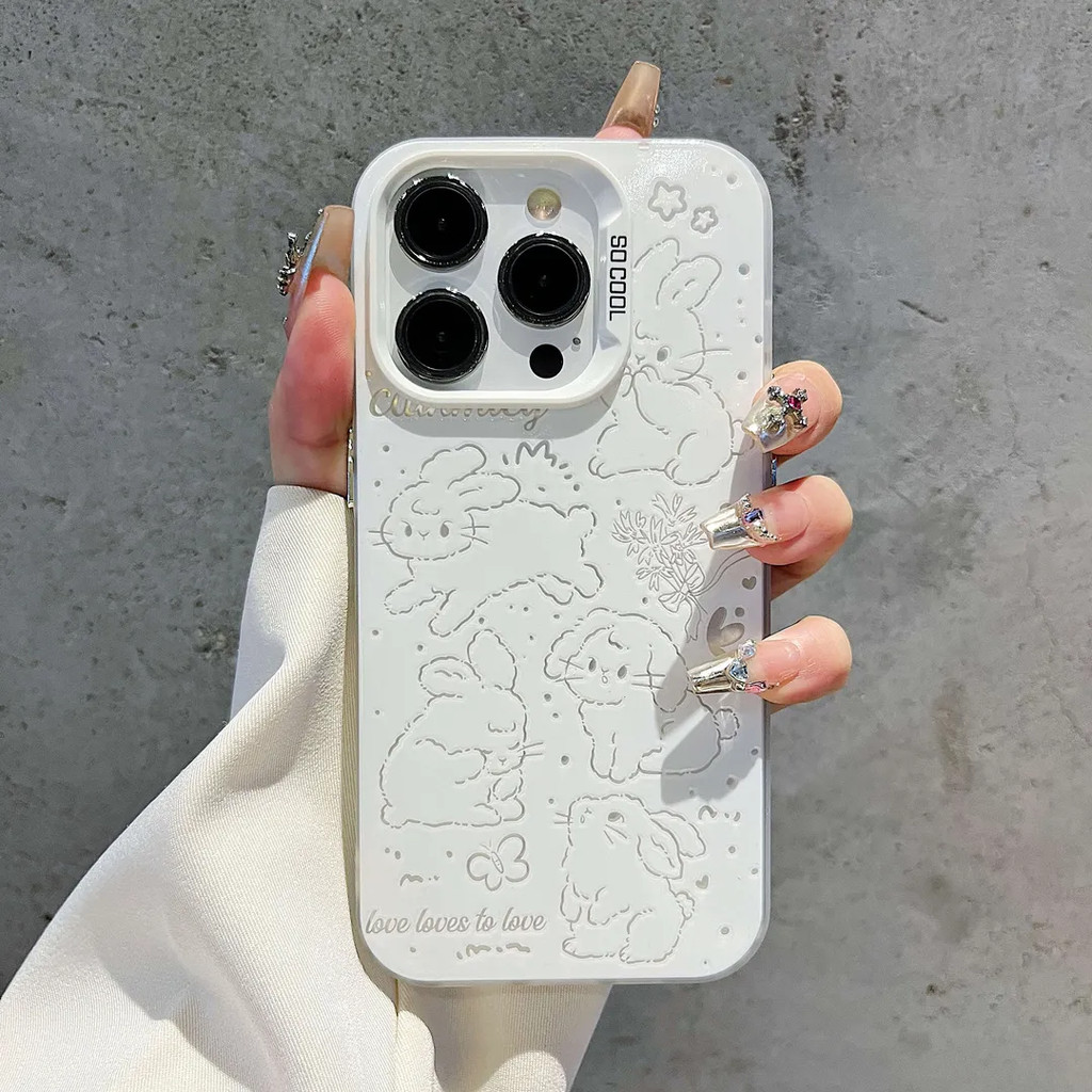 Jual Casing ponsel Doodle kelinci kecil yang lucu cocok untuk iPhone X ...