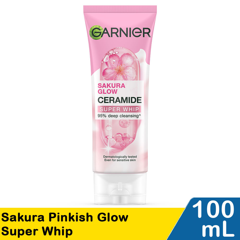 Jual GARNIER SAKURA PINKISH GLOW / HYALURON SUPER WHIP 100mL | Shopee ...