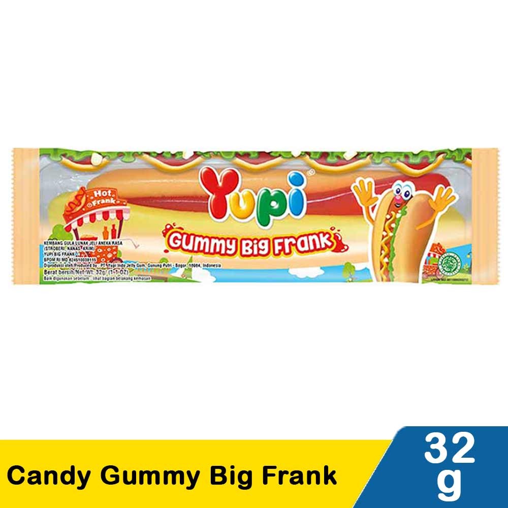 Jual YUPI CANDY GUMMY BIG FRANK 32g | Shopee Indonesia